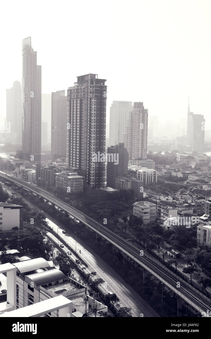 aerial view on modern cityscape. historic and famous contemporary ...
