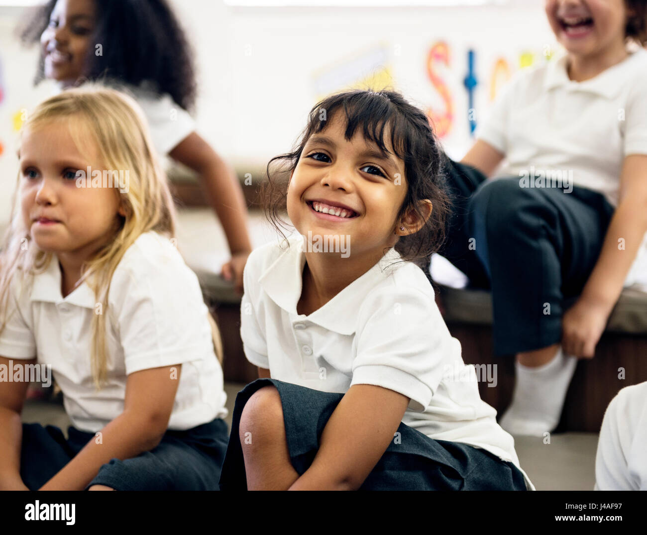 On classroom floor group kindergarten hi-res stock photography and ...