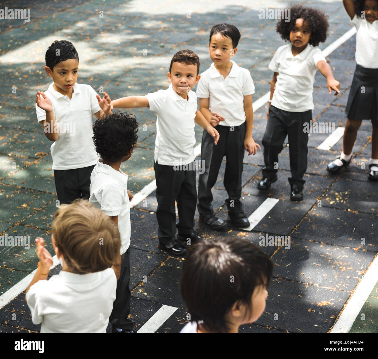 Students Standing In Line