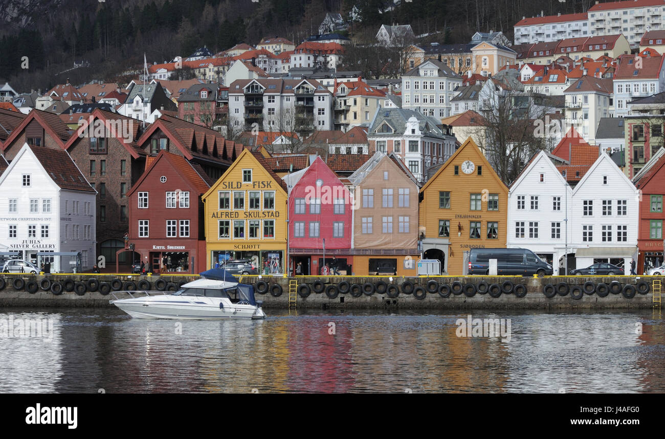 The waterfront of Bergen harbour. Bergen, Norway Stock Photo - Alamy