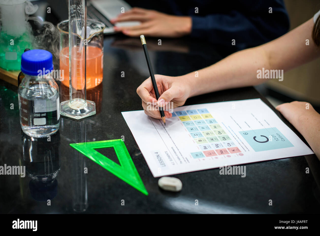 Chemical school class learning Stock Photo - Alamy