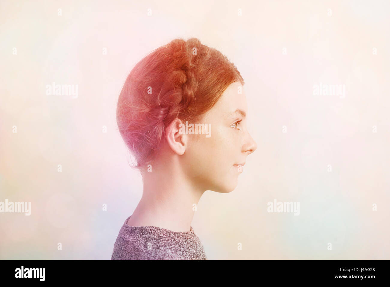 Plaited white hair hi-res stock photography and images - Alamy