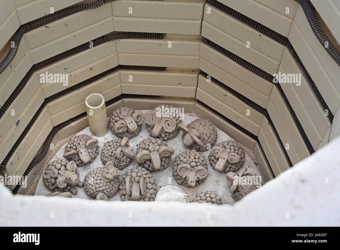 Clay ceramic lamb fired in a ceramic furnace Stock Photo - Alamy