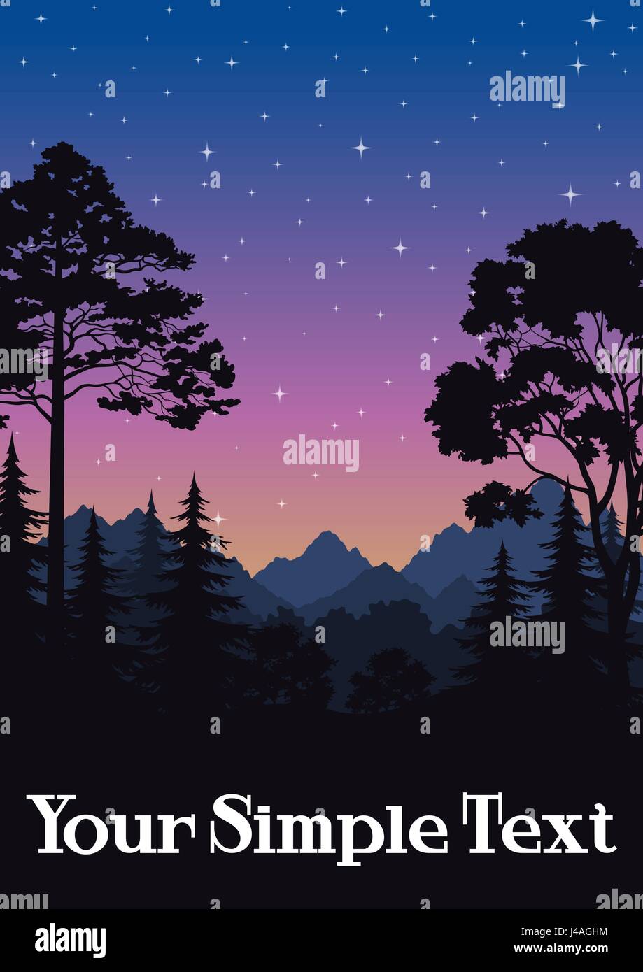 Vertical forest trees Stock Vector Images - Alamy