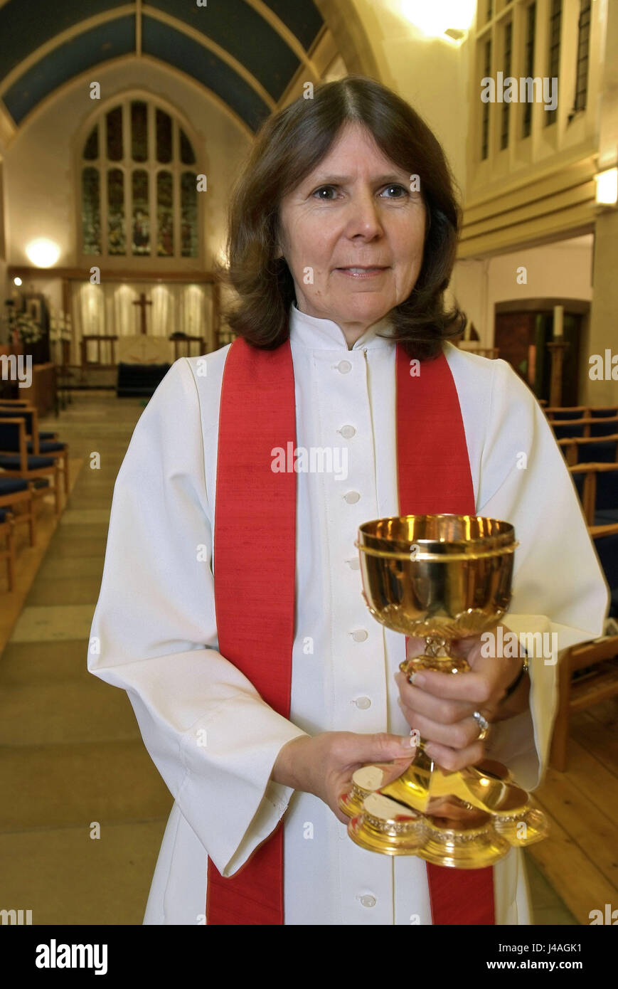 Rev.Canon Christine Froude, at St.Mary's Church, Shirehampton, Bristol ...