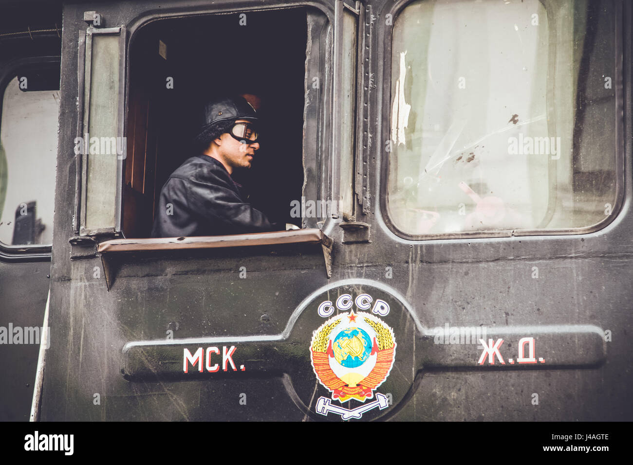 Old soviet locomotive train in hi-res stock photography and images - Alamy