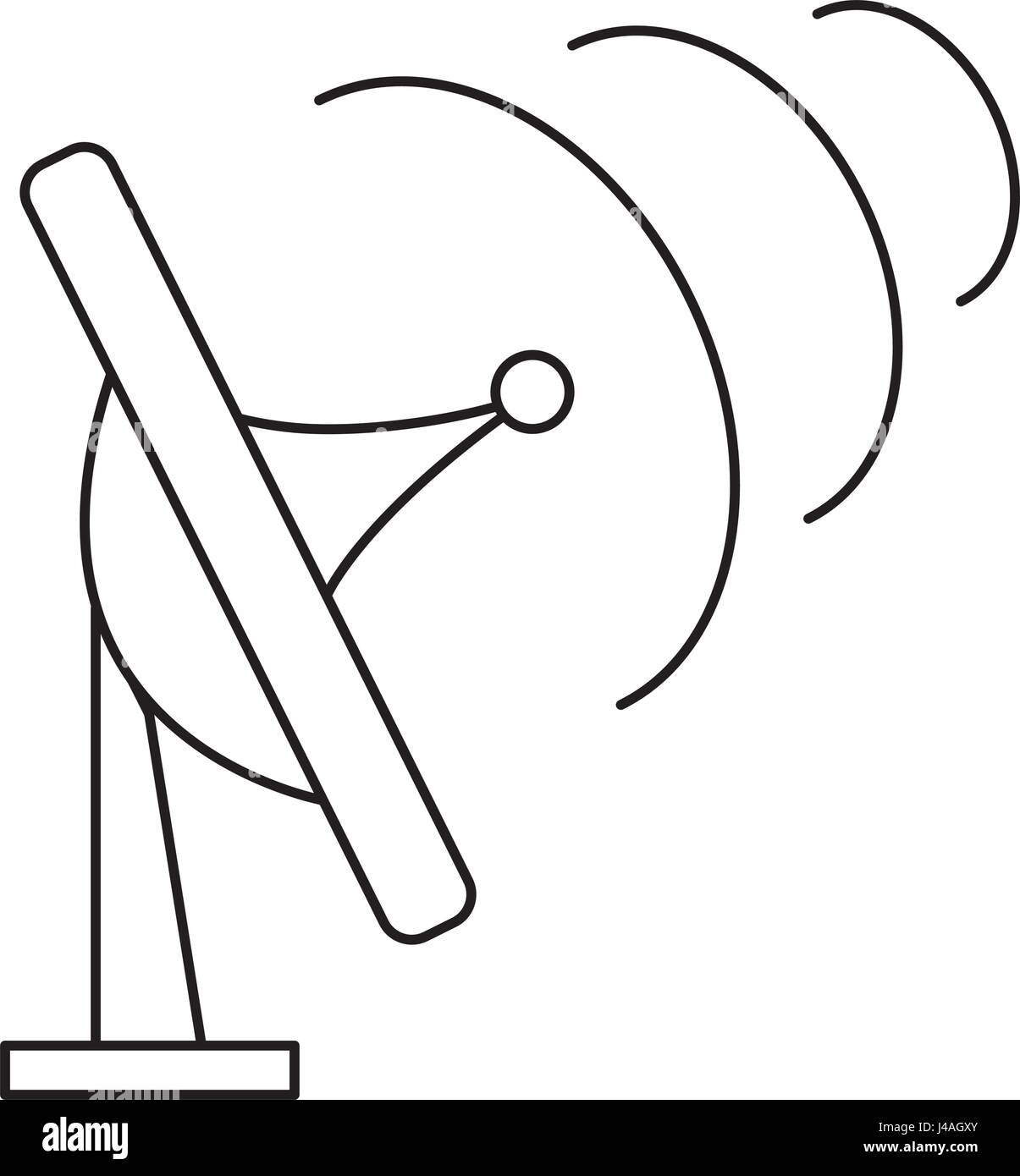 antenna transmission communication signal symbol outline Stock Vector ...