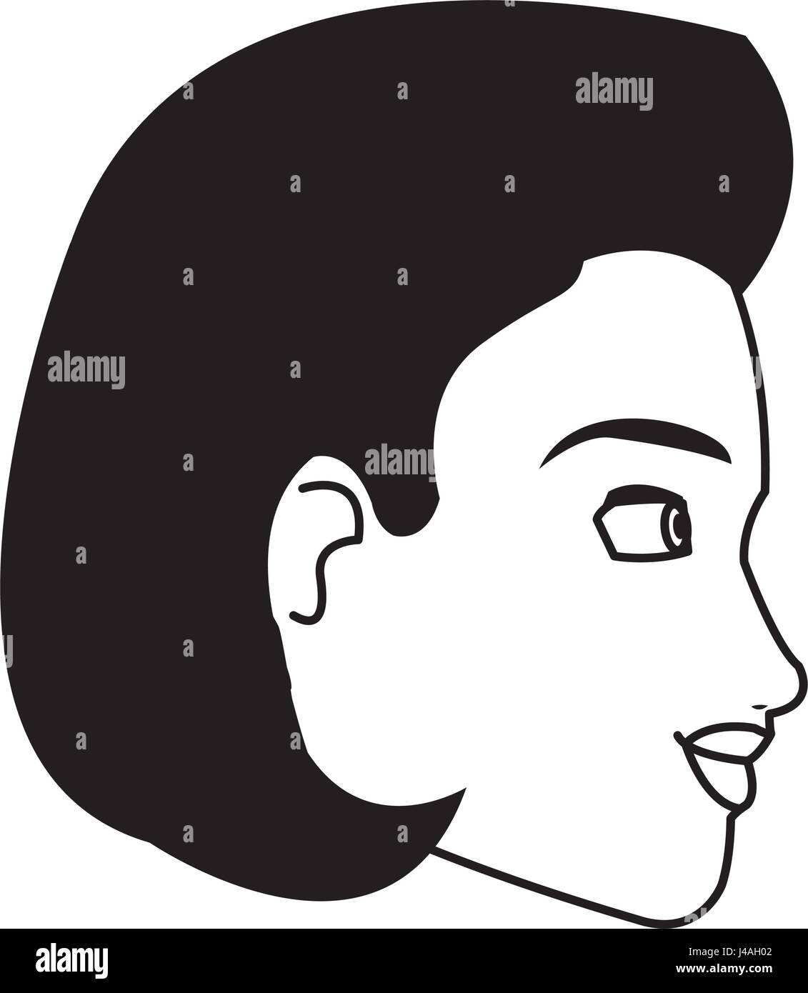 portrait woman business professional person line Stock Vector Image ...