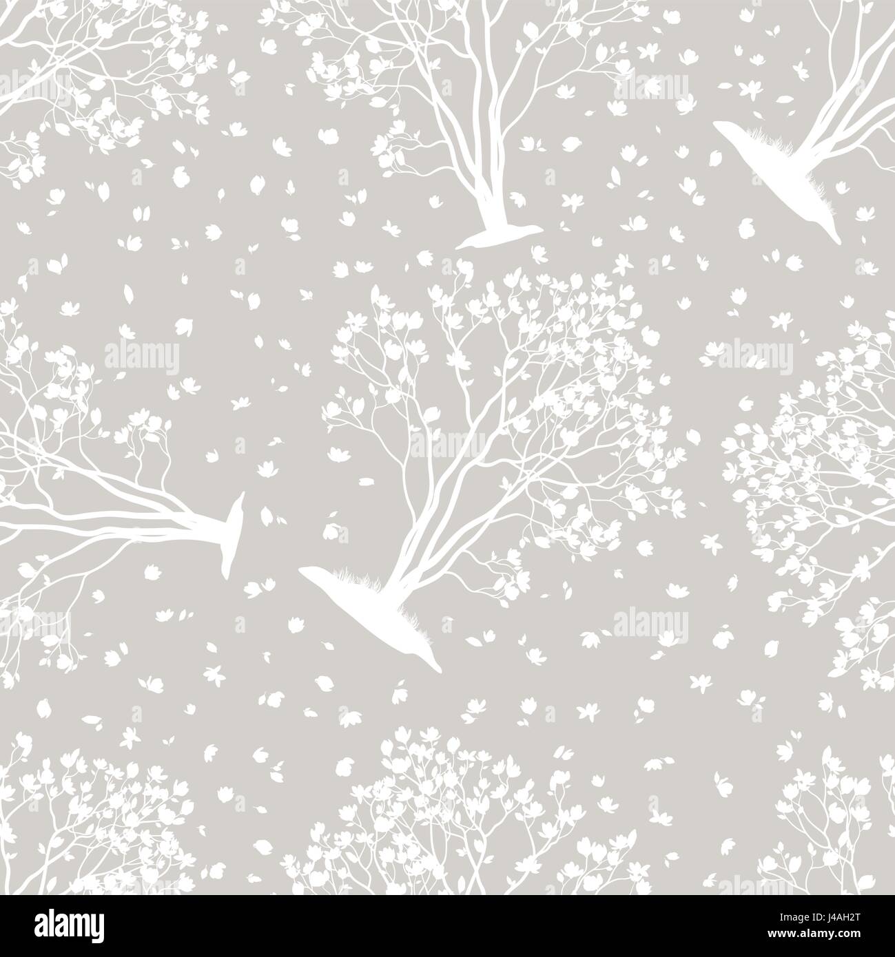 Seamless magnolia pattern hi-res stock photography and images - Alamy