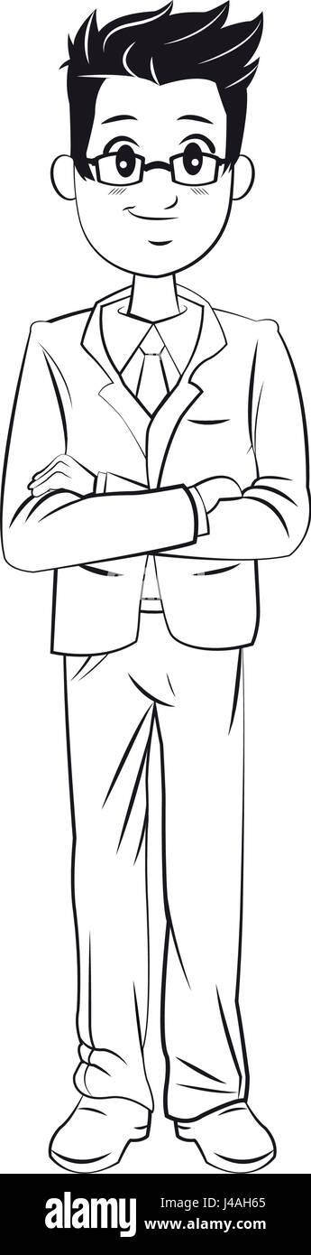 cartoon man business elegant manager Stock Vector Image & Art - Alamy