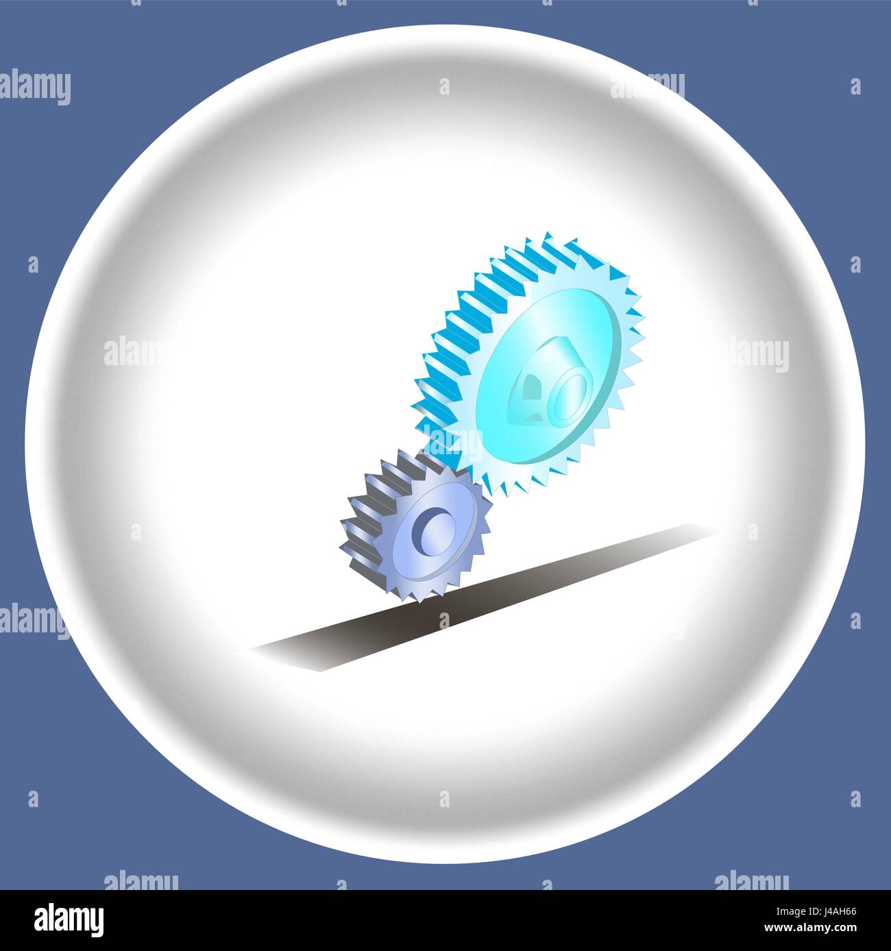 Icon Two gears rolling line on white plate Stock Vector Image & Art - Alamy