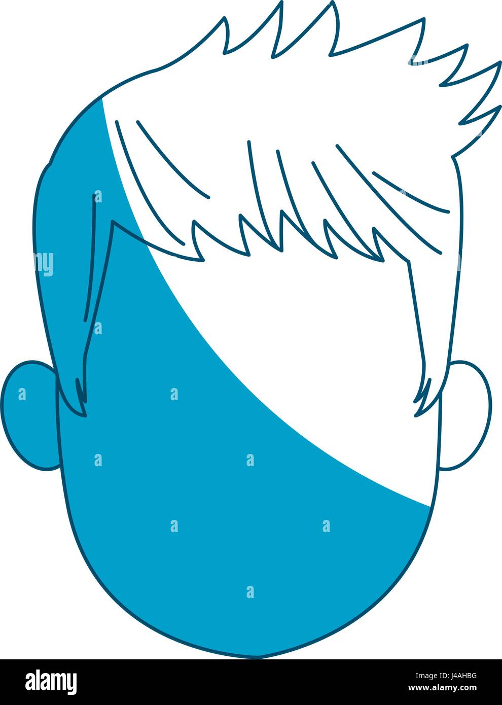 Cartoon head young man faceless hi-res stock photography and images - Alamy