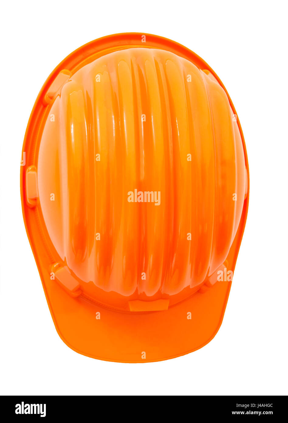 top view of safety, construction protection helmet isolated white ...