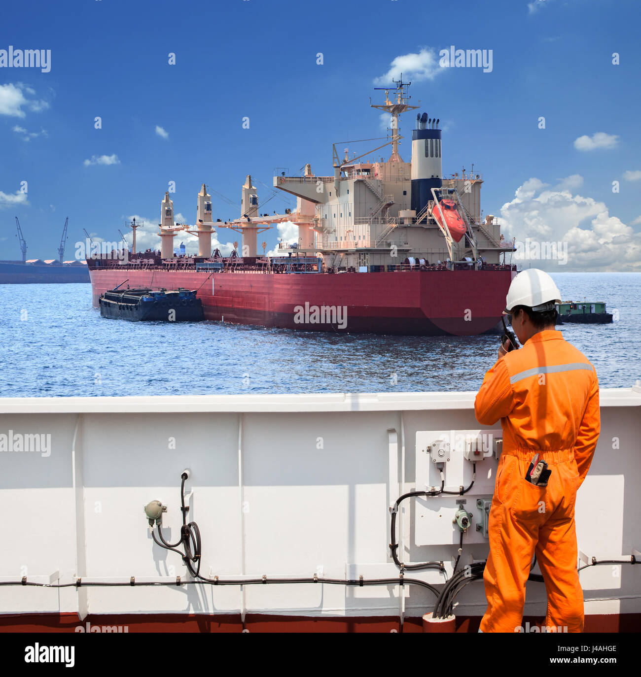 Tanker boat men hi-res stock photography and images - Alamy