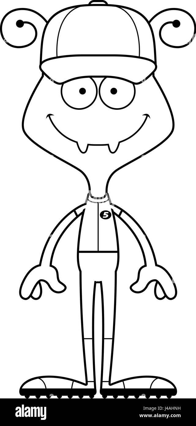 A cartoon baseball player ant smiling Stock Vector Image & Art - Alamy
