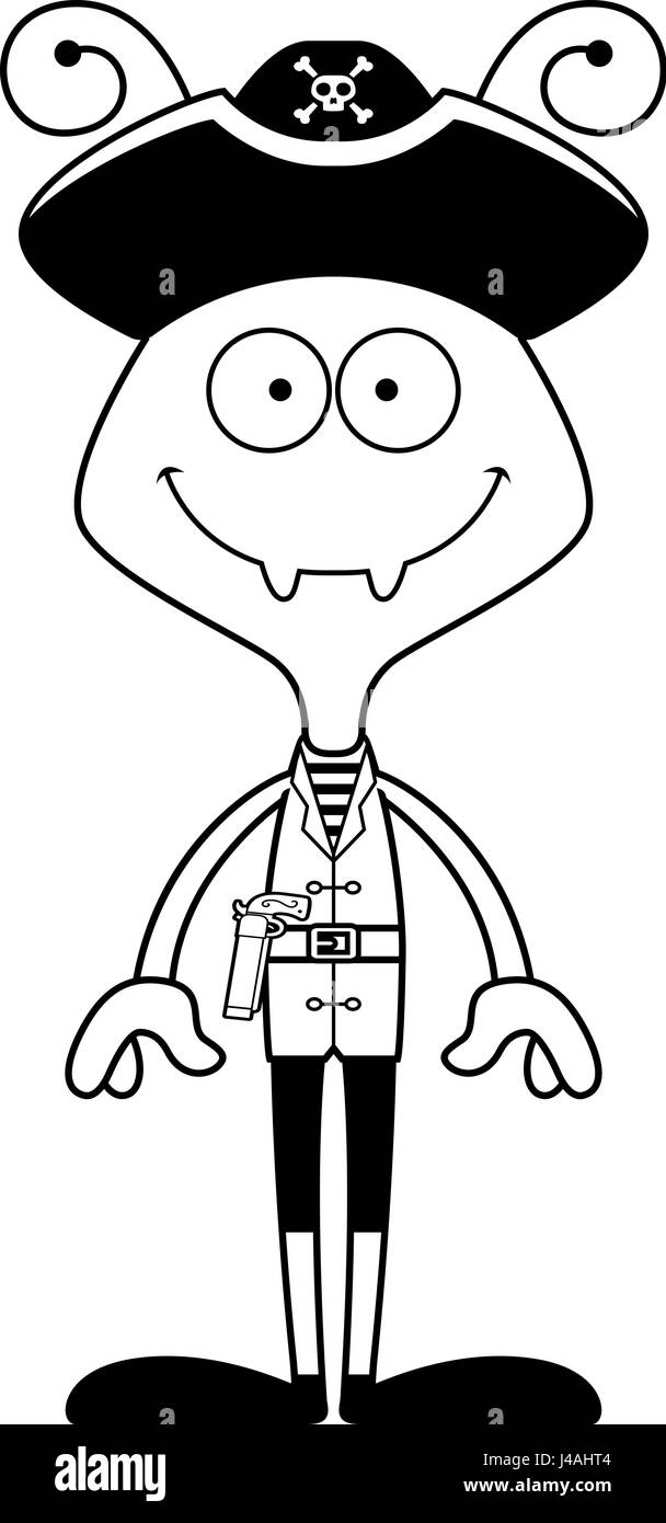 A cartoon pirate ant smiling Stock Vector Image & Art - Alamy