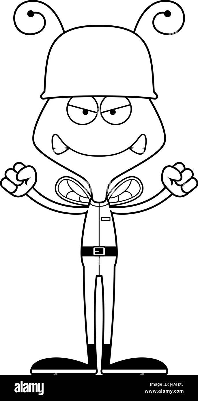 A cartoon soldier bee looking angry Stock Vector Image & Art - Alamy