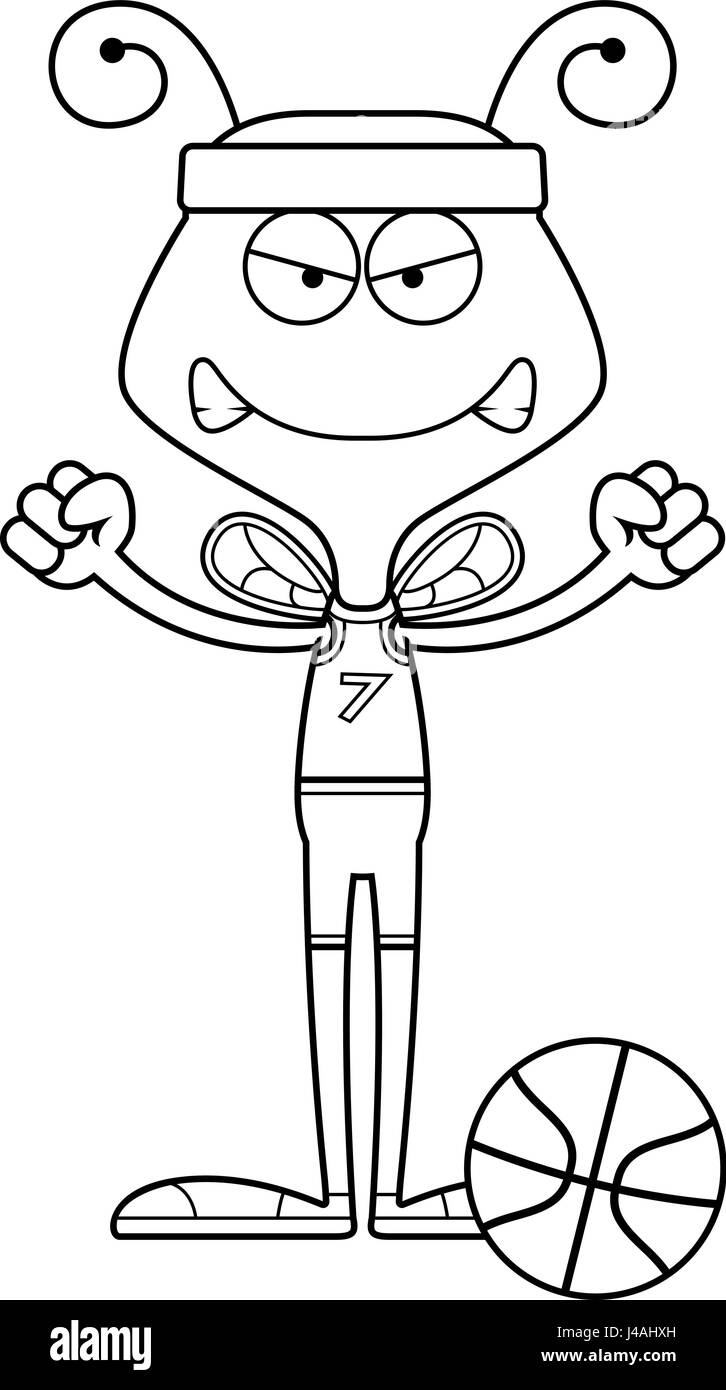 A cartoon basketball player bee looking angry Stock Vector Image & Art ...
