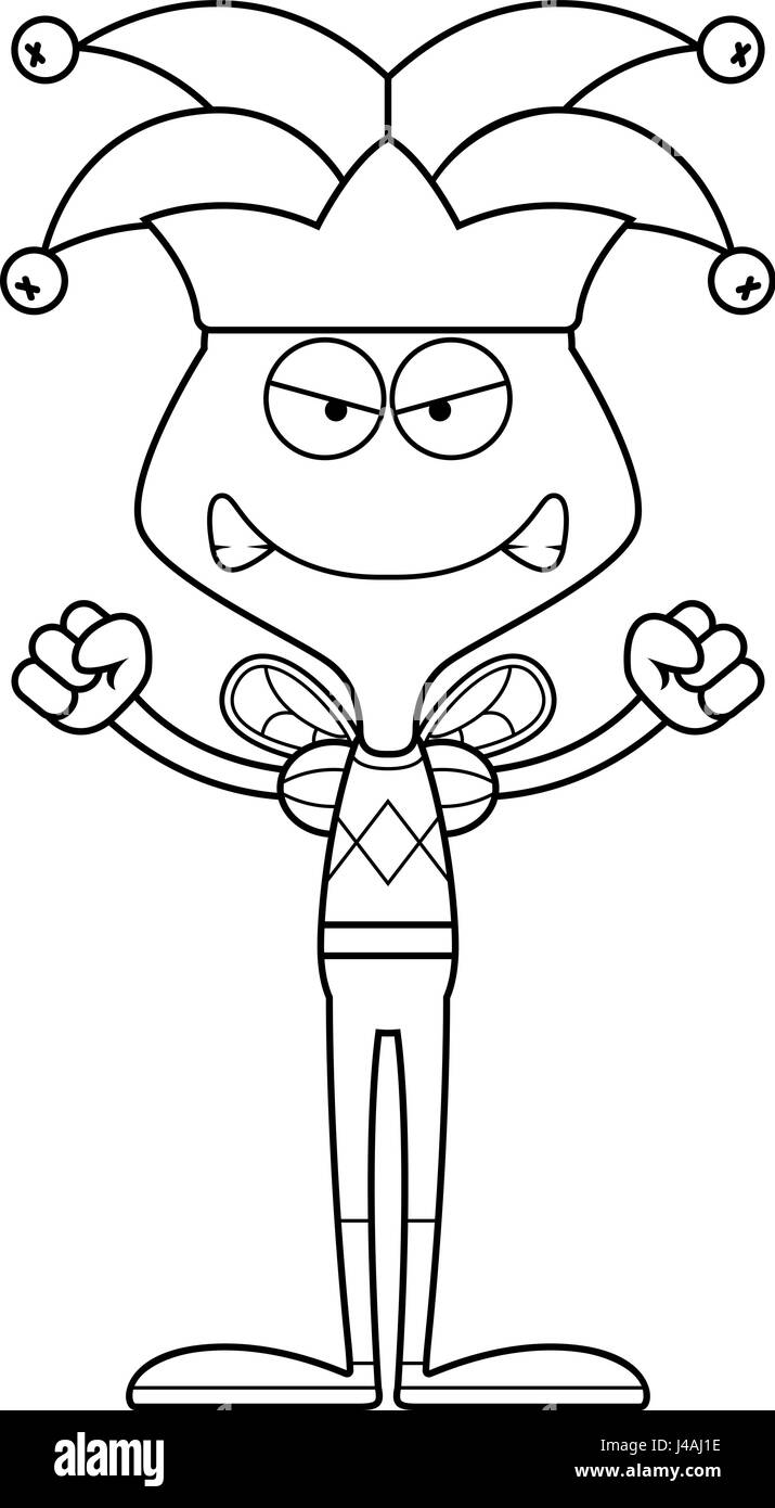 A cartoon jester bee looking angry Stock Vector Image & Art - Alamy