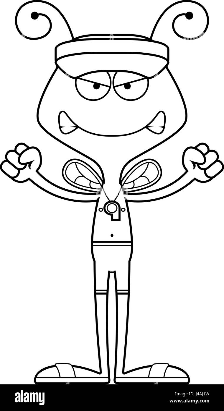 A cartoon lifeguard bee looking angry Stock Vector Image & Art - Alamy