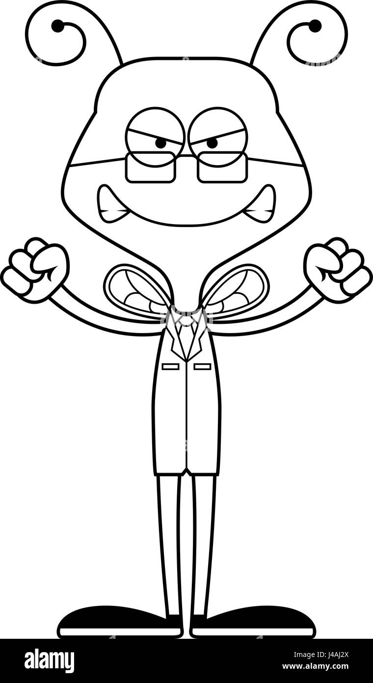 A cartoon scientist bee looking angry Stock Vector Image & Art - Alamy