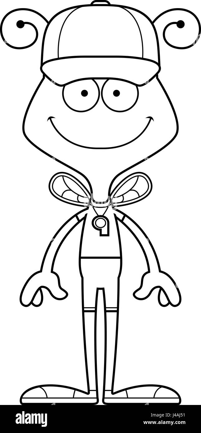 A cartoon coach bee smiling Stock Vector Image & Art - Alamy