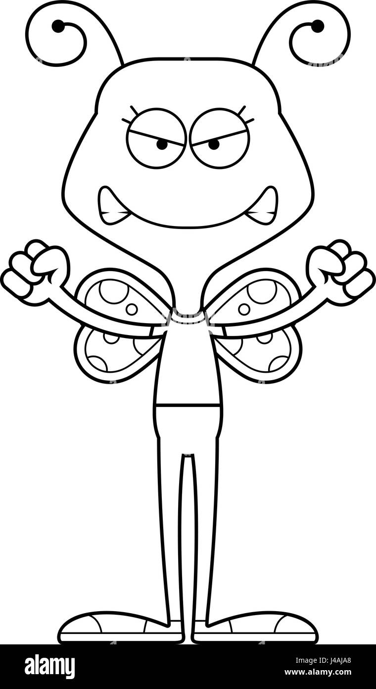 A cartoon butterfly looking angry Stock Vector Image & Art - Alamy