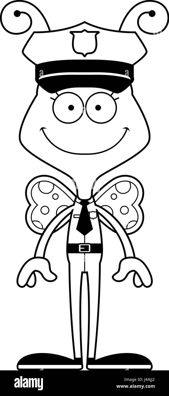 A cartoon police officer butterfly smiling Stock Vector Image & Art - Alamy