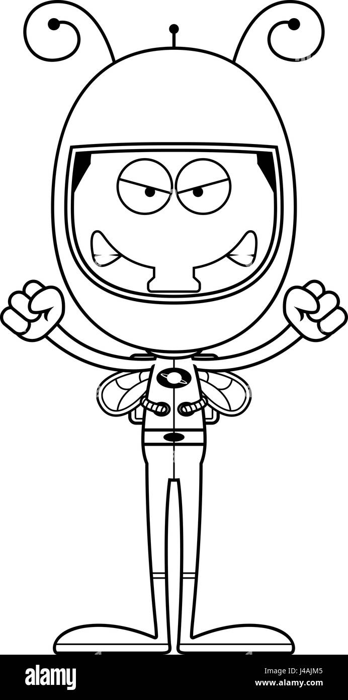 Cartoon astronaut fly looking angry hi-res stock photography and images ...