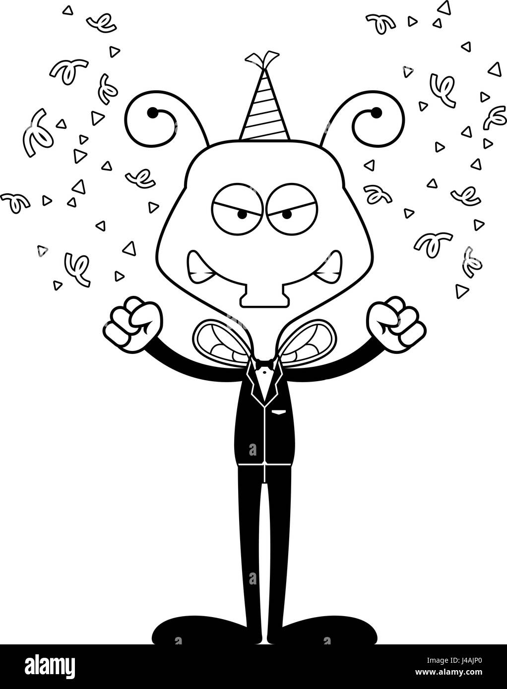 A cartoon party fly looking angry Stock Vector Image & Art - Alamy