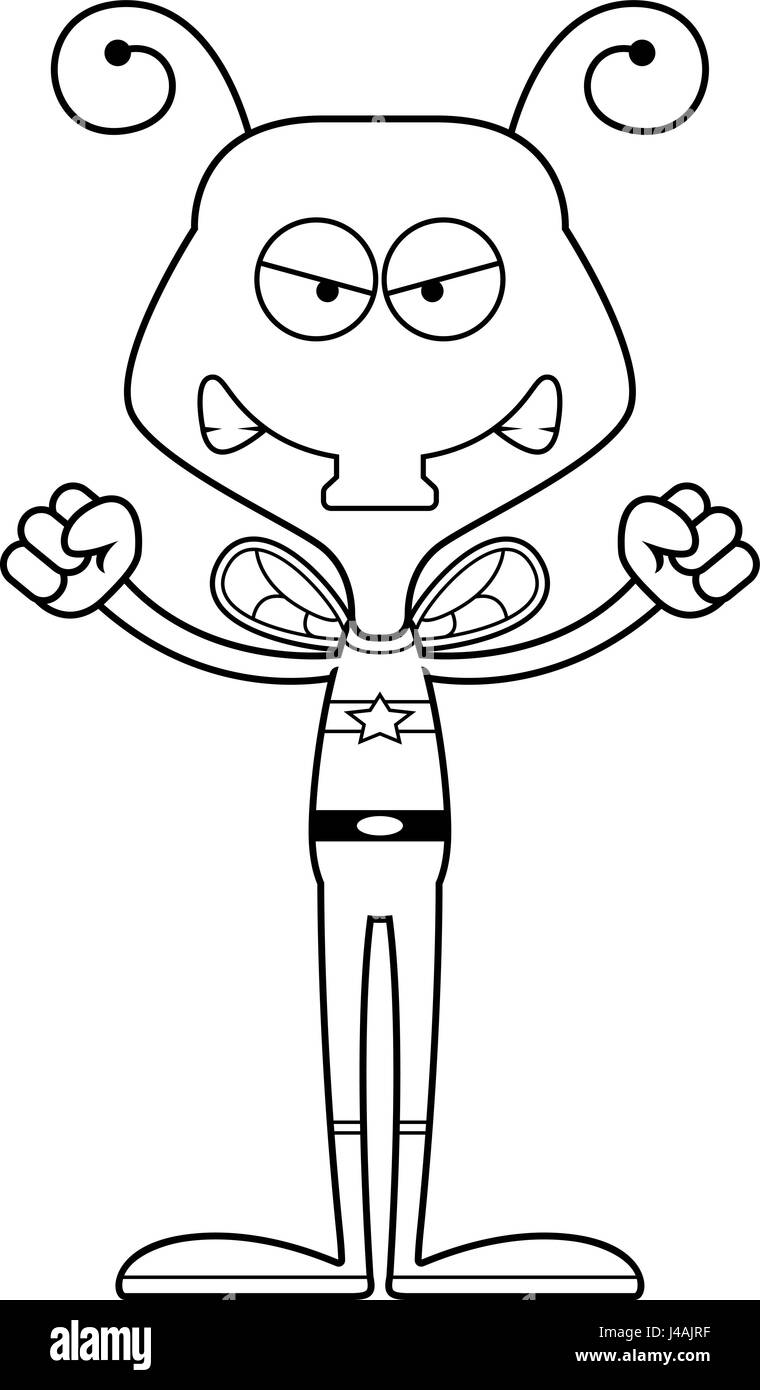 A cartoon superhero fly looking angry Stock Vector Image & Art - Alamy