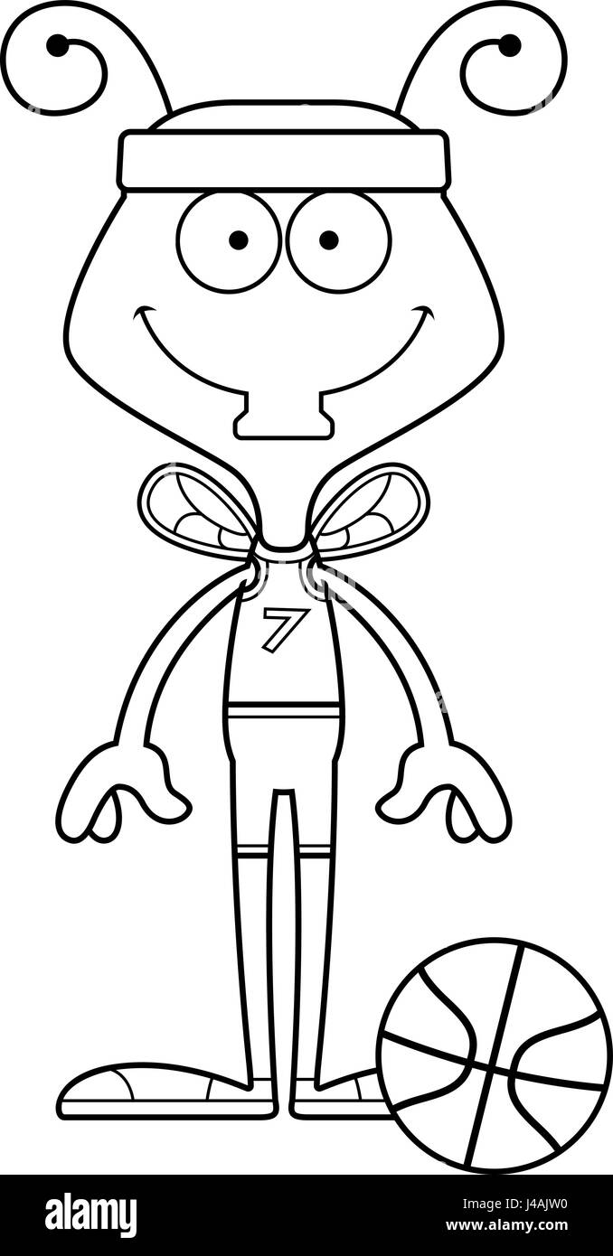 A cartoon basketball player fly smiling Stock Vector Image & Art - Alamy