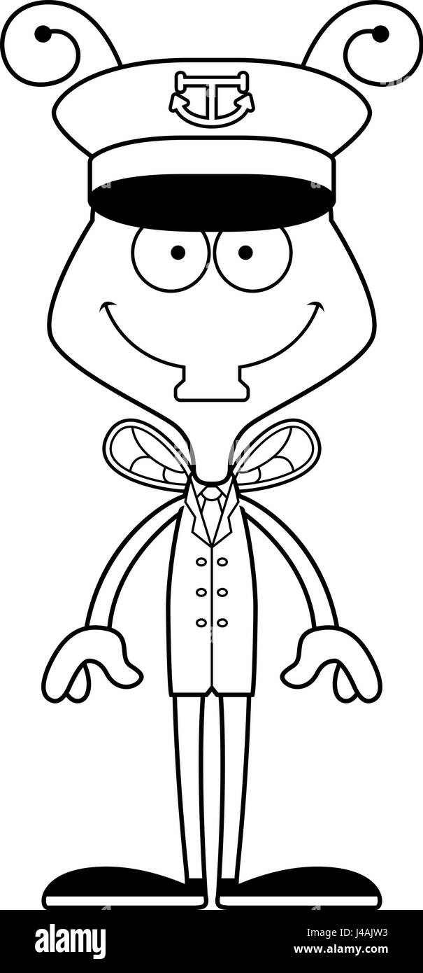 A cartoon boat captain fly smiling Stock Vector Image & Art - Alamy
