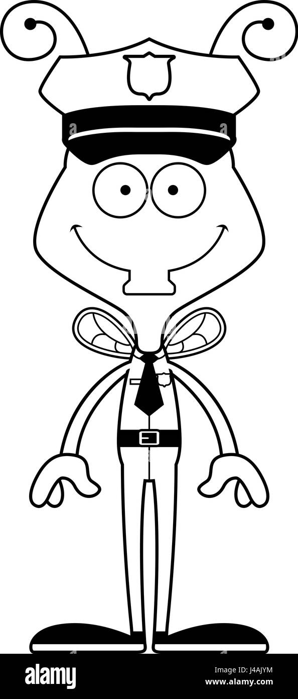 A cartoon police officer fly smiling Stock Vector Image & Art - Alamy