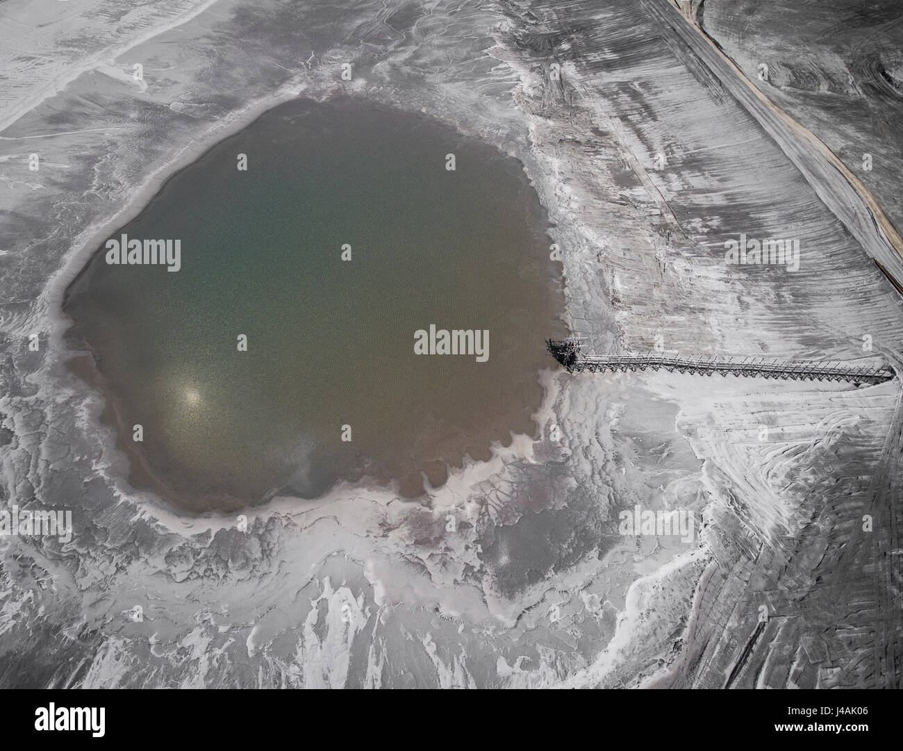 Degraded landscape in Poland. Destroyed land. View from above ...