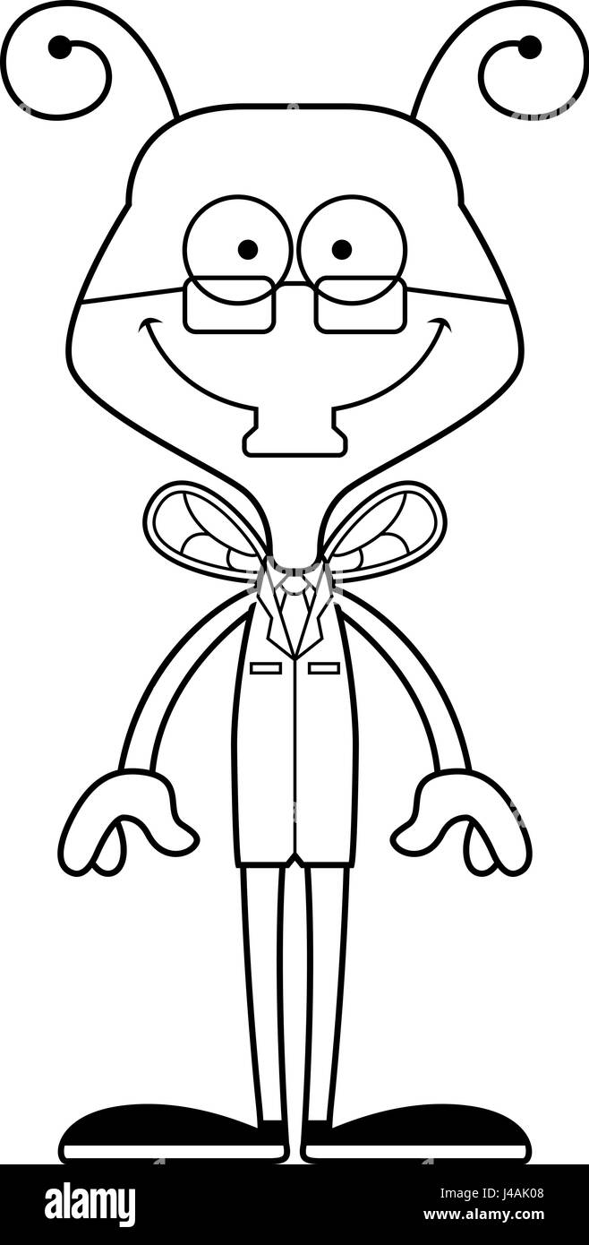 A cartoon scientist fly smiling Stock Vector Image & Art - Alamy
