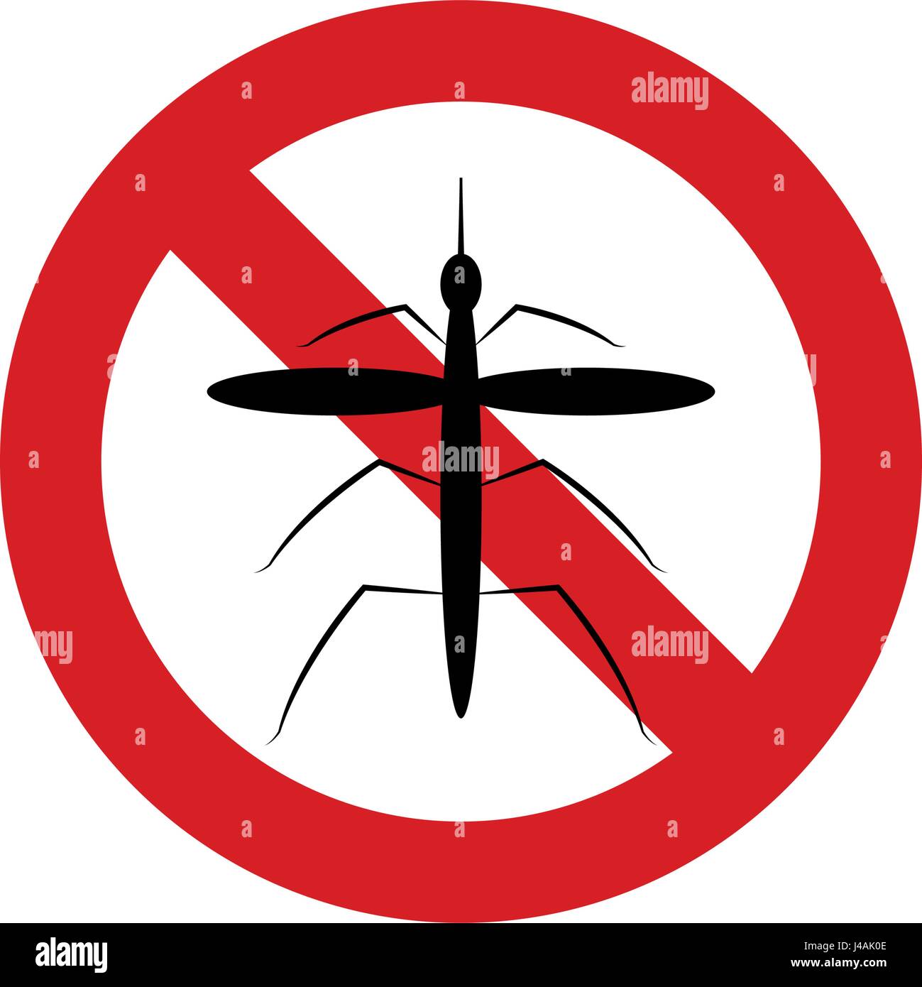 No mosquito symbol in vector on white background Stock Vector Image ...