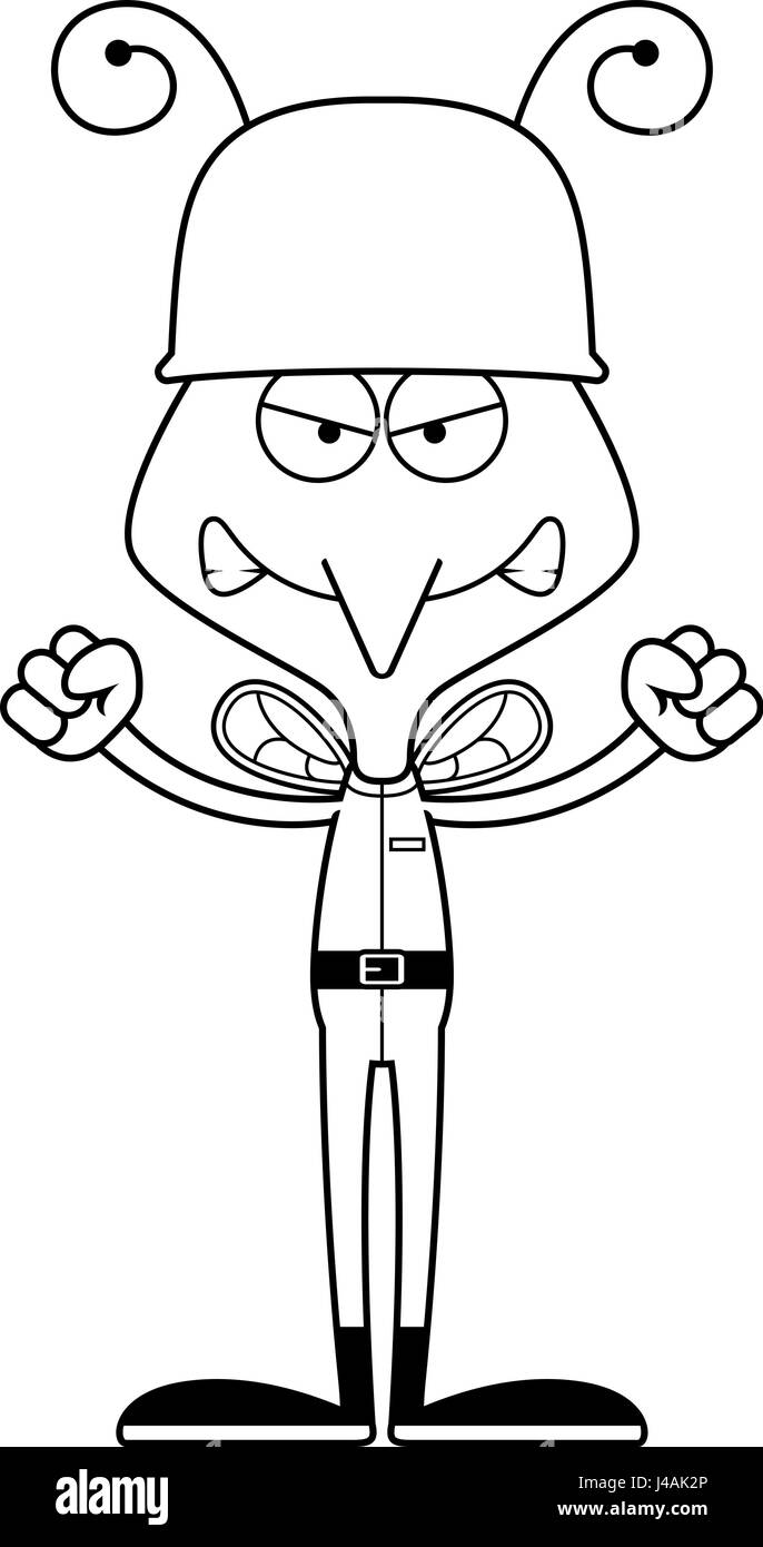 A cartoon soldier mosquito looking angry Stock Vector Image & Art - Alamy