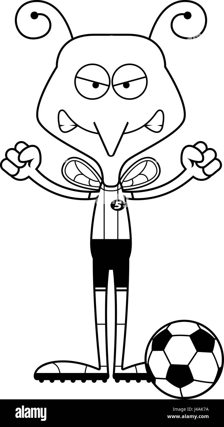 A cartoon soccer player mosquito looking angry Stock Vector Image & Art ...