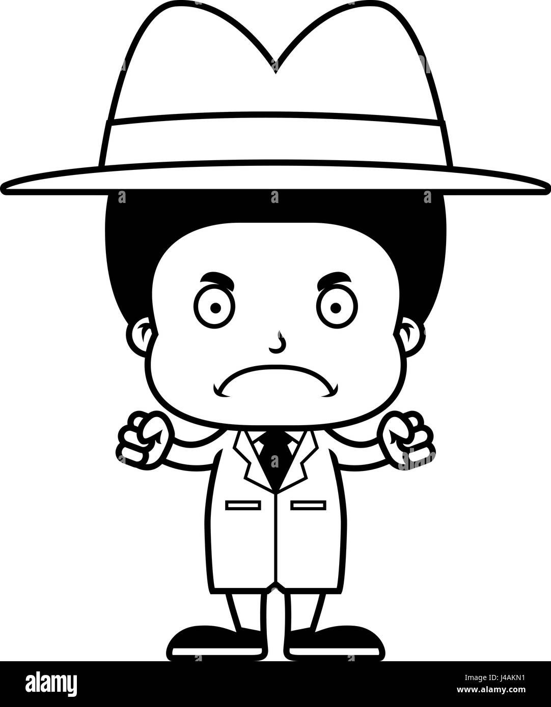 A cartoon detective boy looking angry Stock Vector Image & Art - Alamy