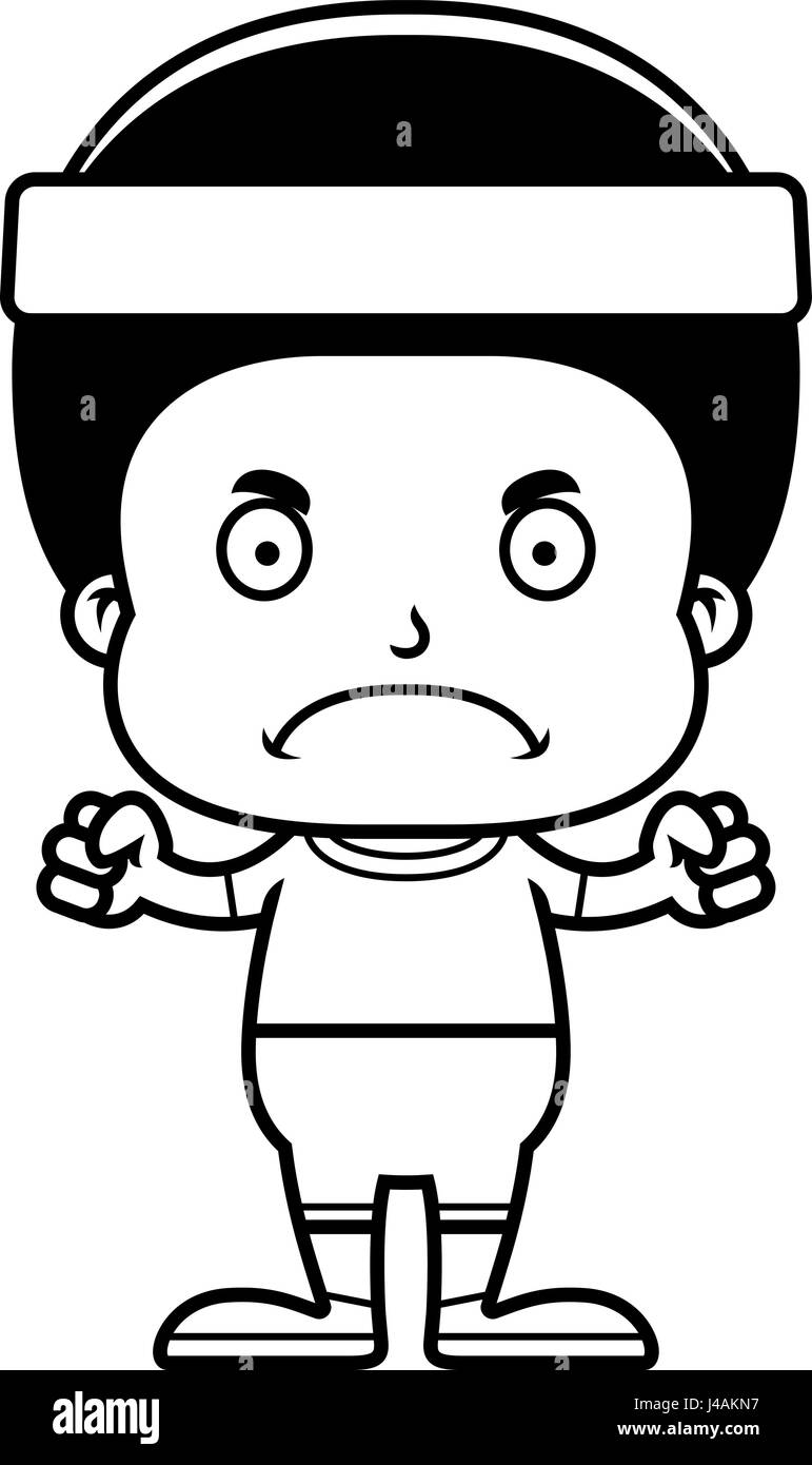 A cartoon fitness boy looking angry Stock Vector Image & Art - Alamy