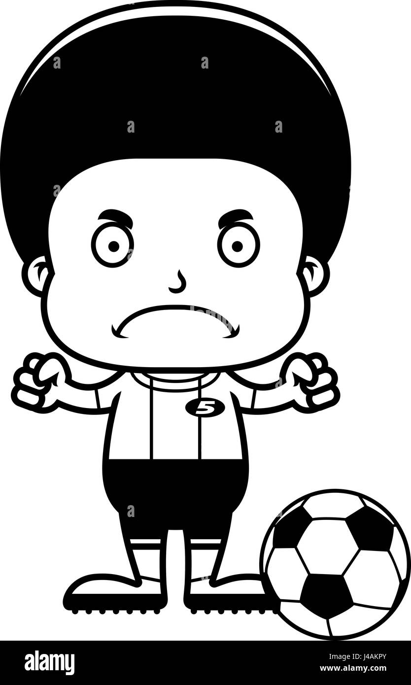 A cartoon soccer player boy looking angry Stock Vector Image & Art - Alamy