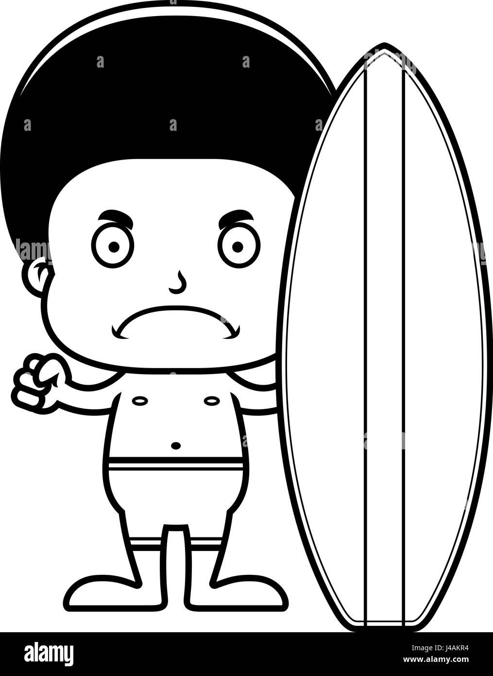 A cartoon surfer boy looking angry Stock Vector Image & Art - Alamy