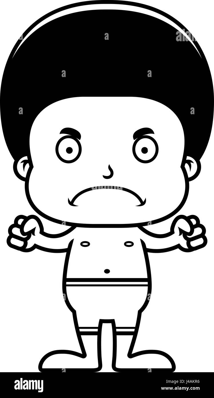 A cartoon boy looking angry in a swimsuit Stock Vector Image & Art - Alamy