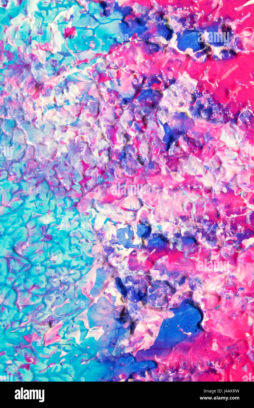 Pink, Purple and Blue Thick Paint Veins Abstract Stock Photo - Alamy