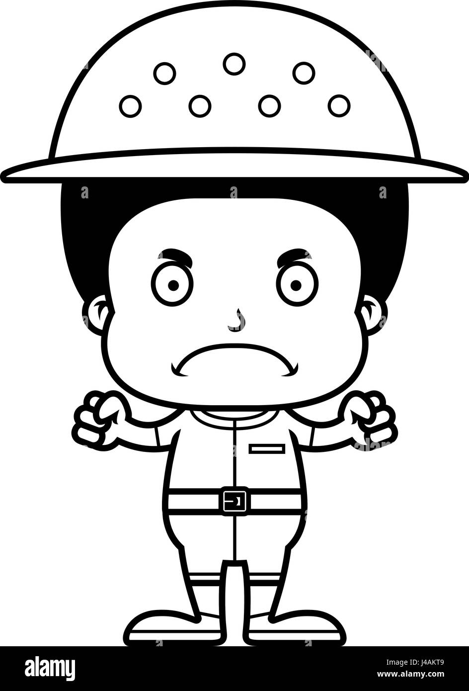 A cartoon zookeeper boy looking angry Stock Vector Image & Art - Alamy