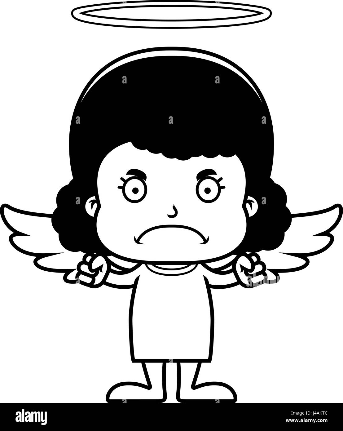 A cartoon angel girl looking angry Stock Vector Image & Art - Alamy