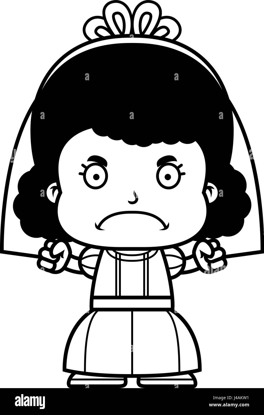 A cartoon bride girl looking angry Stock Vector Image & Art - Alamy