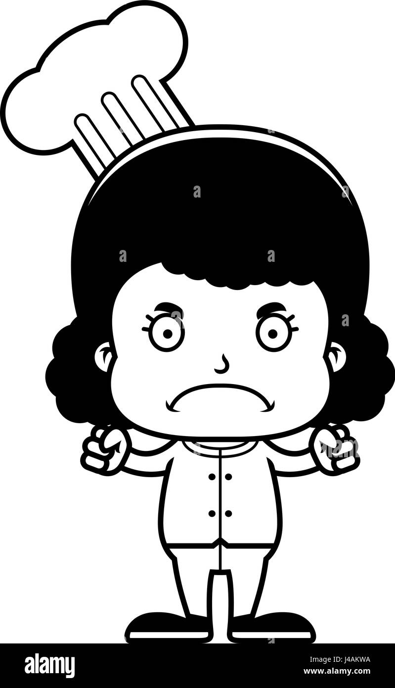 A cartoon chef girl looking angry Stock Vector Image & Art - Alamy