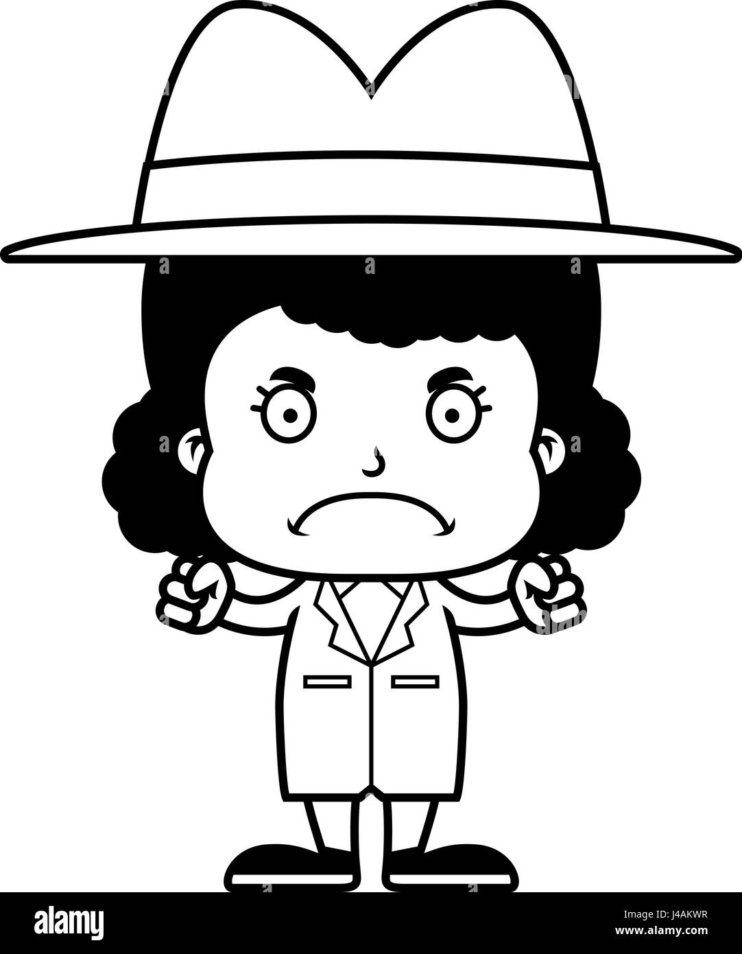 A cartoon detective girl looking angry Stock Vector Image & Art - Alamy